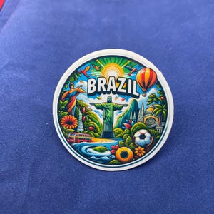 Brazil Travel Sticker, Waterproof Vinyl, Rio Carnival - Etsy