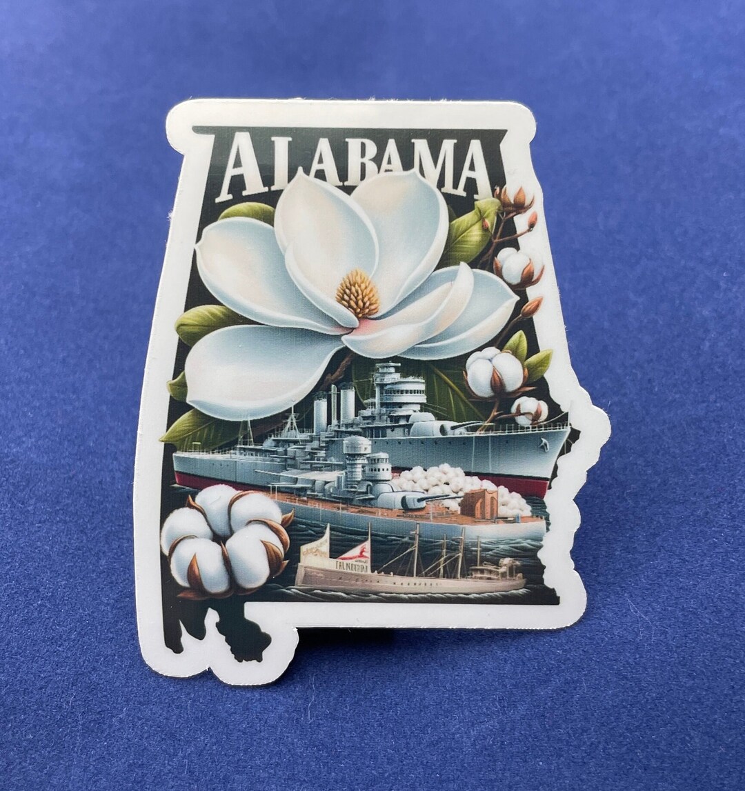 Alabama, Stickers, Weatherproof Sticker, Travel Journal, Suitcase ...