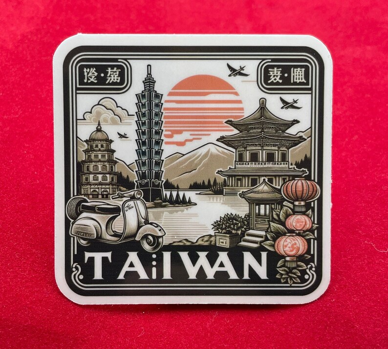 Taiwan, Stickers, Weatherproof Sticker, Travel Journal, Suitcase ...