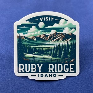 Ruby Ridge, Idaho, Stickers, Weatherproof Sticker, Travel Journal ...