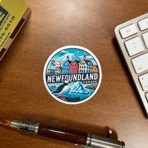 Newfoundland, Canada, Stickers, Weatherproof Sticker, Travel Journal ...