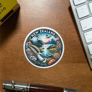 New Zealand, Stickers, Weatherproof Sticker, Travel Journal, Suitcase ...