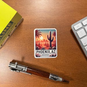 Phoenix, Arizona, Stickers, Weatherproof Sticker, Travel Journal ...