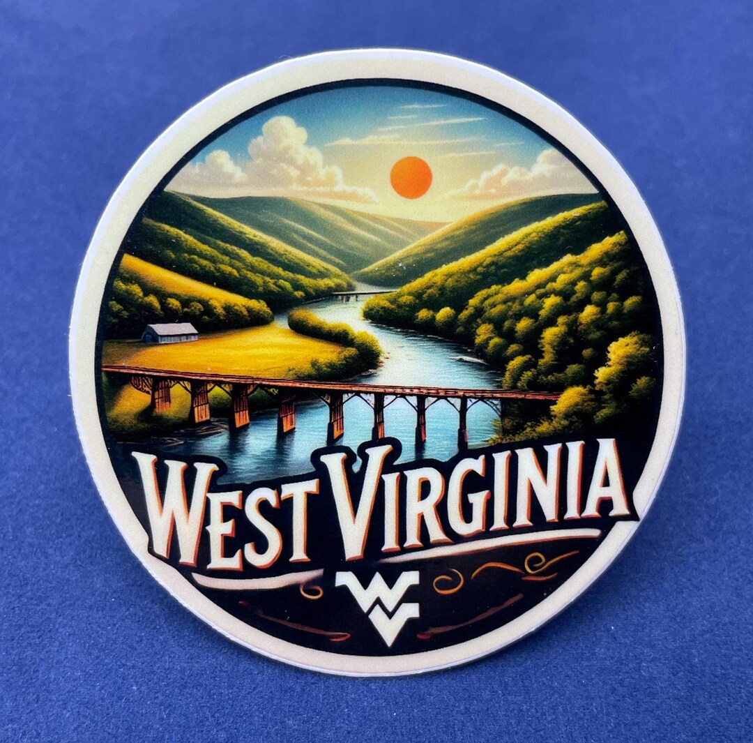 West Virginia, Stickers, Weatherproof Sticker, Travel Journal, Suitcase ...