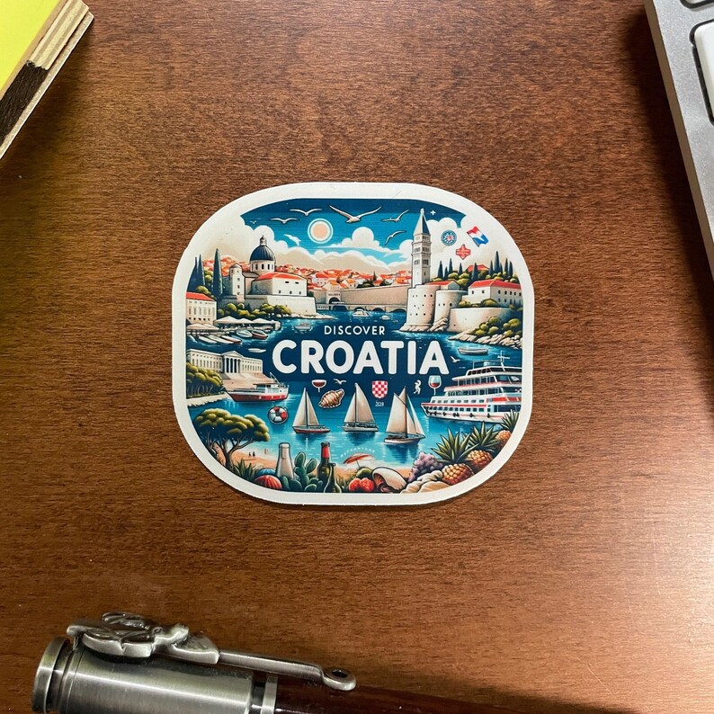 Croatia, Stickers, Weatherproof Sticker, Travel Journal, Suitcase ...