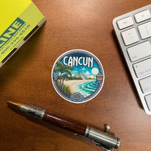 Cancun, Stickers, Weatherproof Sticker, Travel Journal, Suitcase ...