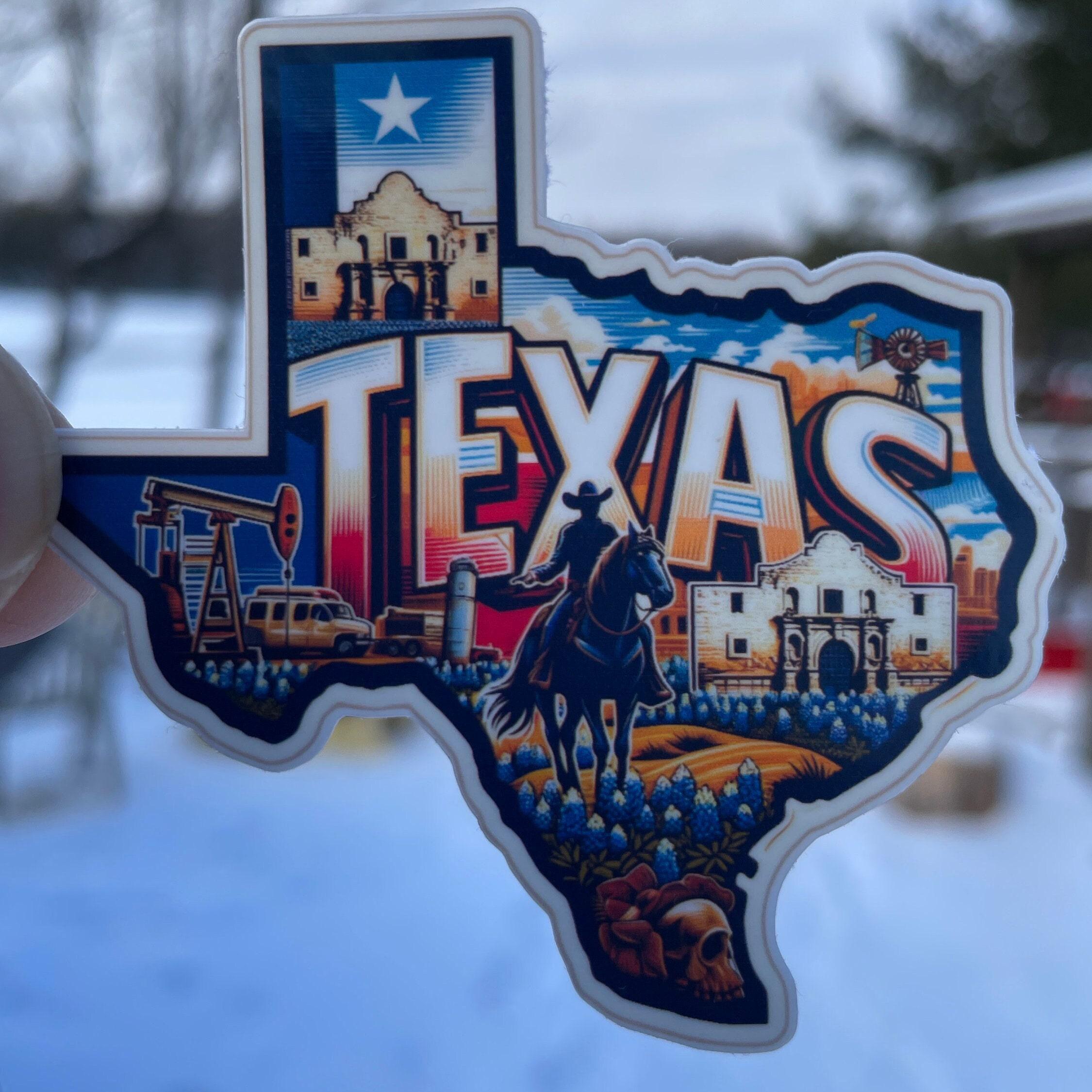 Texas Travel Sticker | Waterproof State Pride Decal - Etsy