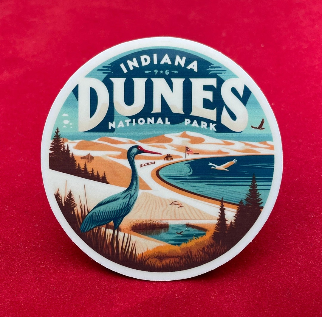 Indiana Dunes National Park, Stickers, Weatherproof Sticker, Travel ...