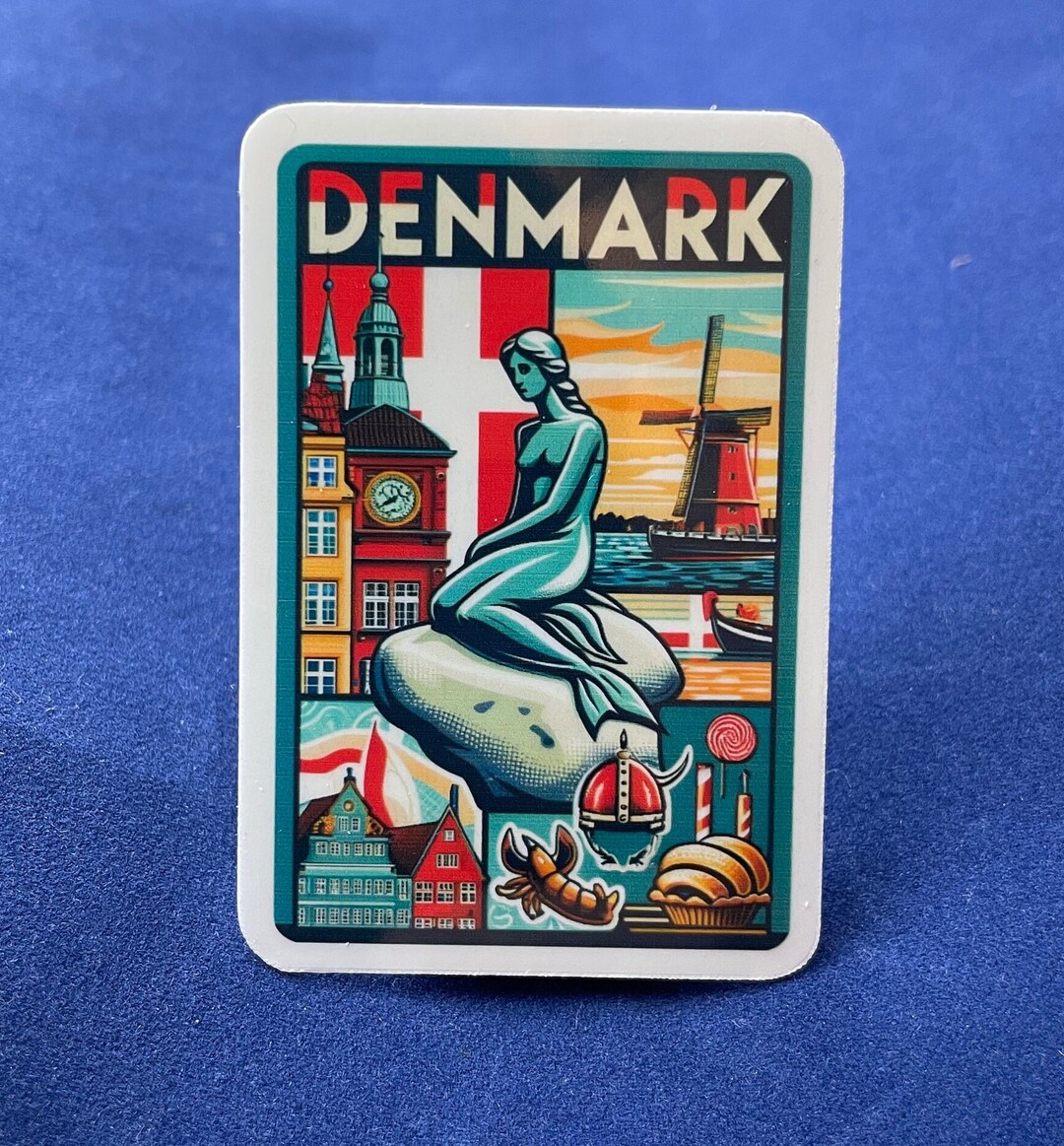 Denmark, Stickers, Weatherproof Sticker, Travel Journal, Suitcase ...