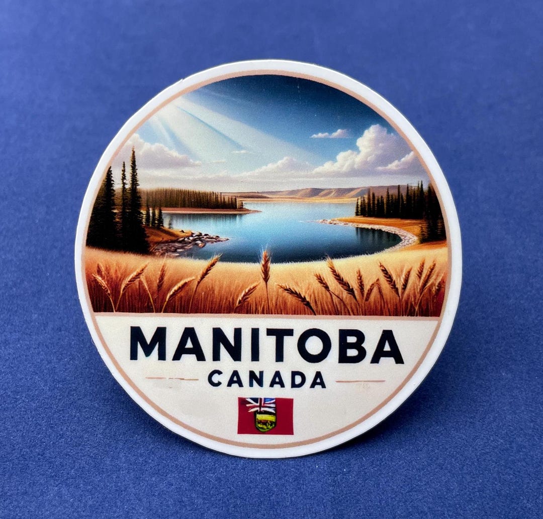 Manitoba, Canada, Weatherproof Sticker, Travel Journal, Suitcase ...