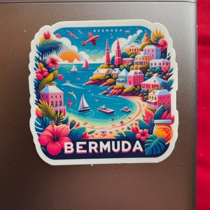 Bermuda | Bermuda Travel | Caribbean | Waterproof Sticker | Vintage ...