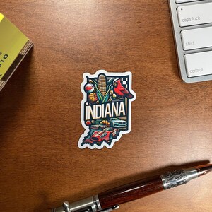 Indiana, Stickers, Weatherproof Sticker, Travel Journal, Suitcase ...