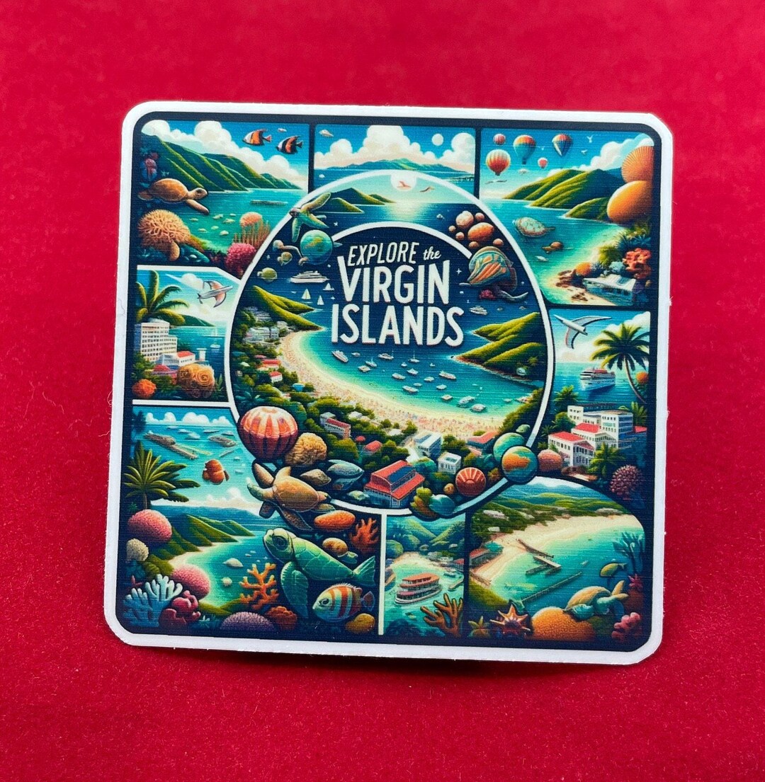 Virgin Islands, Stickers, Weatherproof Sticker, Travel Journal ...