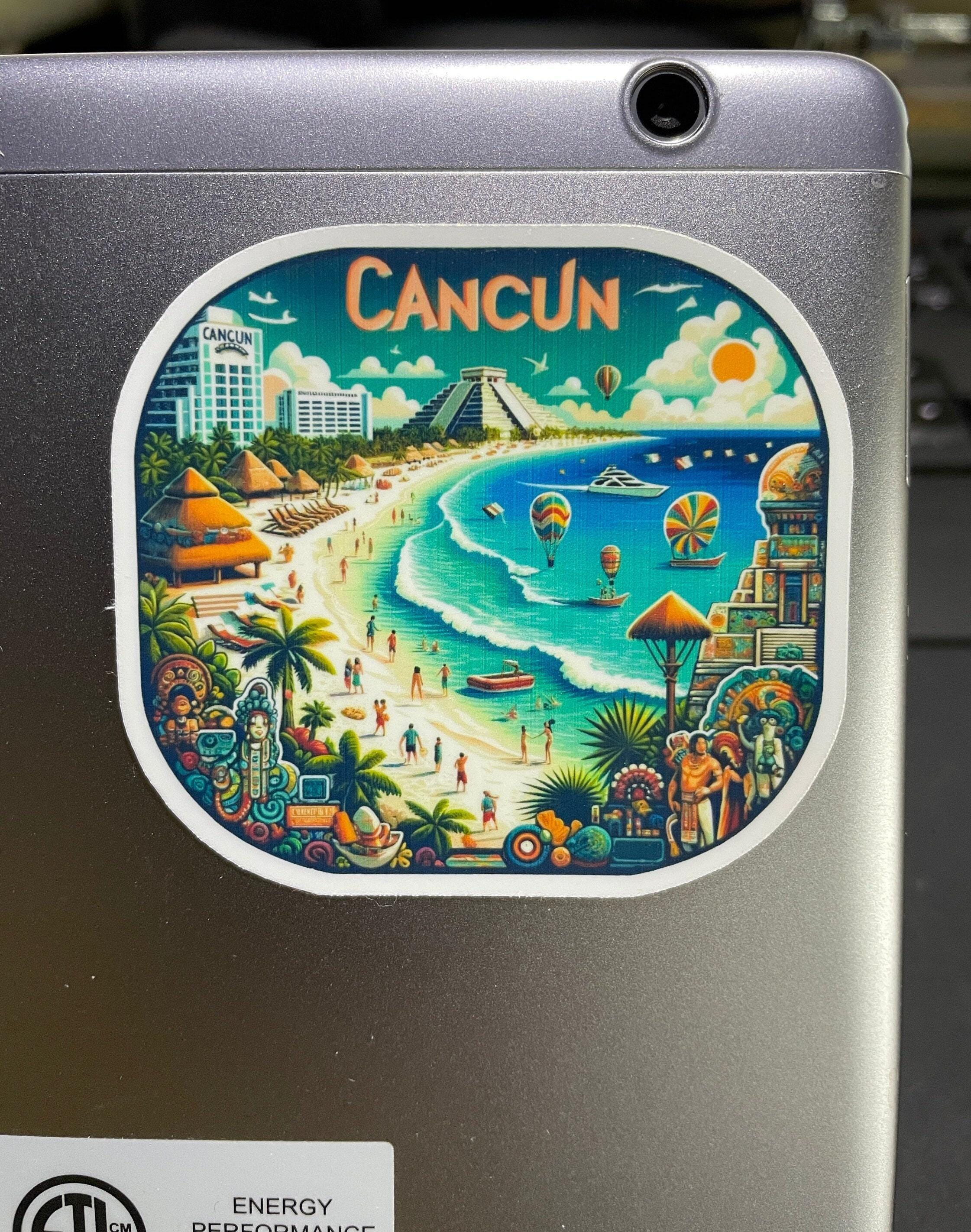 Cancun, Stickers, Waterproof Sticker, Travel Journal, Suitcase Sticker ...
