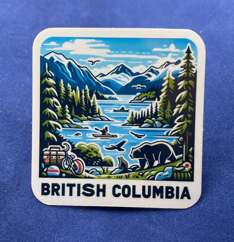 British Columbia, Stickers, Weatherproof Sticker, Travel Journal ...