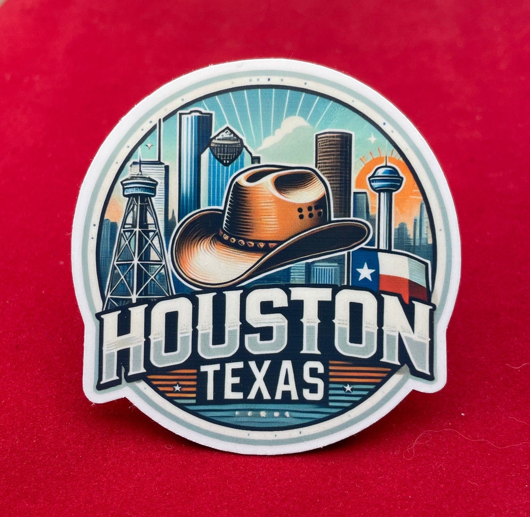 Houston, Texas, Stickers, Weatherproof Sticker, Travel Journal ...