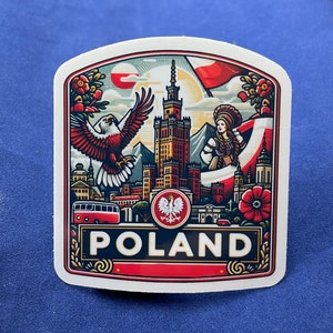 Poland, Stickers, Travel Journal, Weatherproof Sticker, Boarding Pass ...