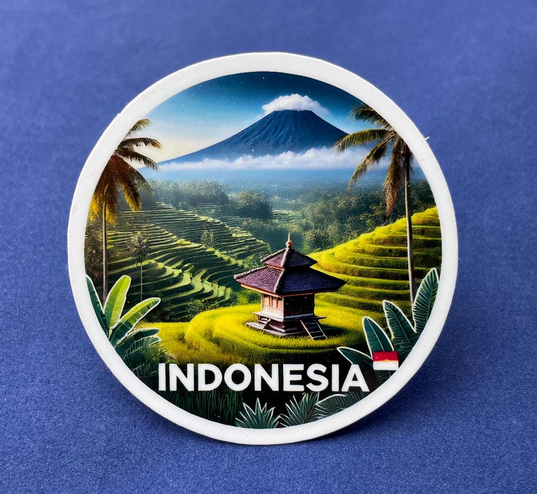 Indonesia, Stickers, Weatherproof Sticker, Travel Journal, Suitcase ...