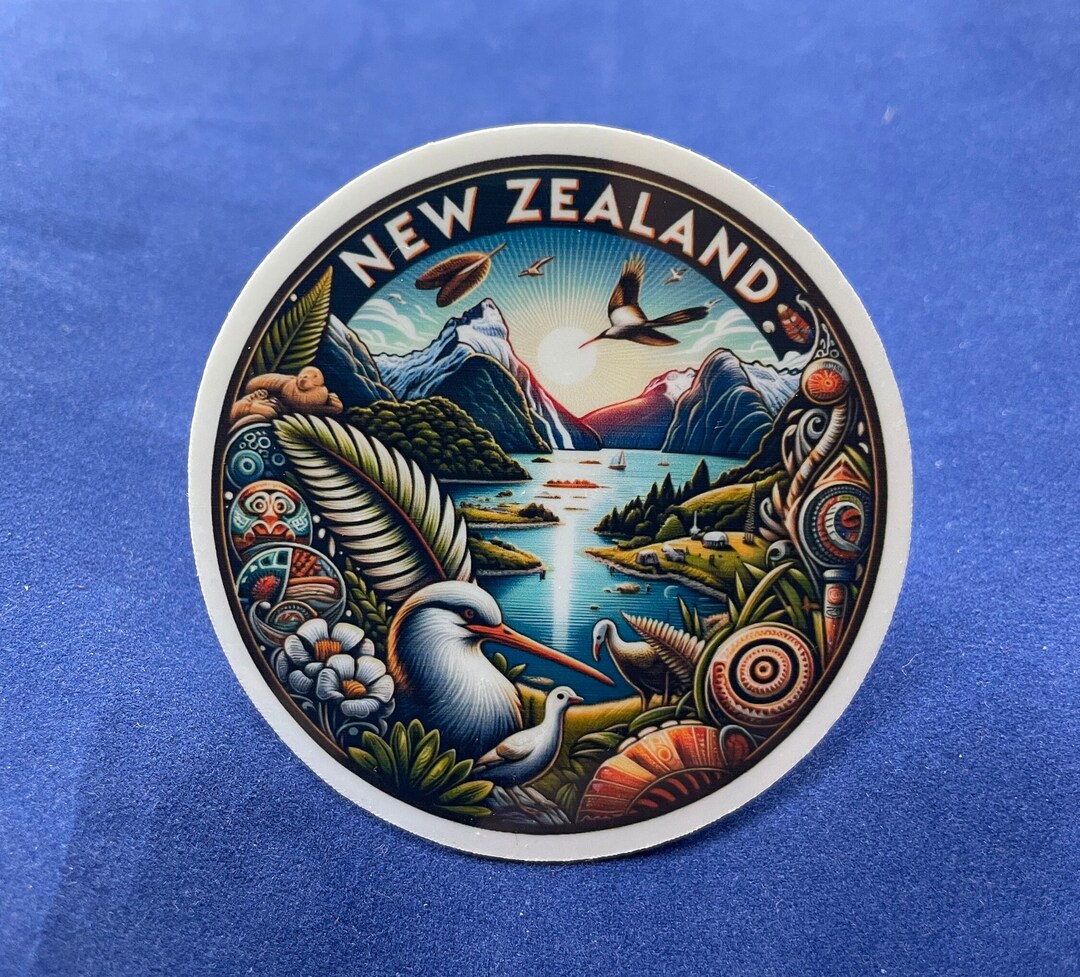 New Zealand, Stickers, Weatherproof Sticker, Travel Journal, Suitcase ...