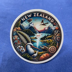 New Zealand, Stickers, Weatherproof Sticker, Travel Journal, Suitcase ...