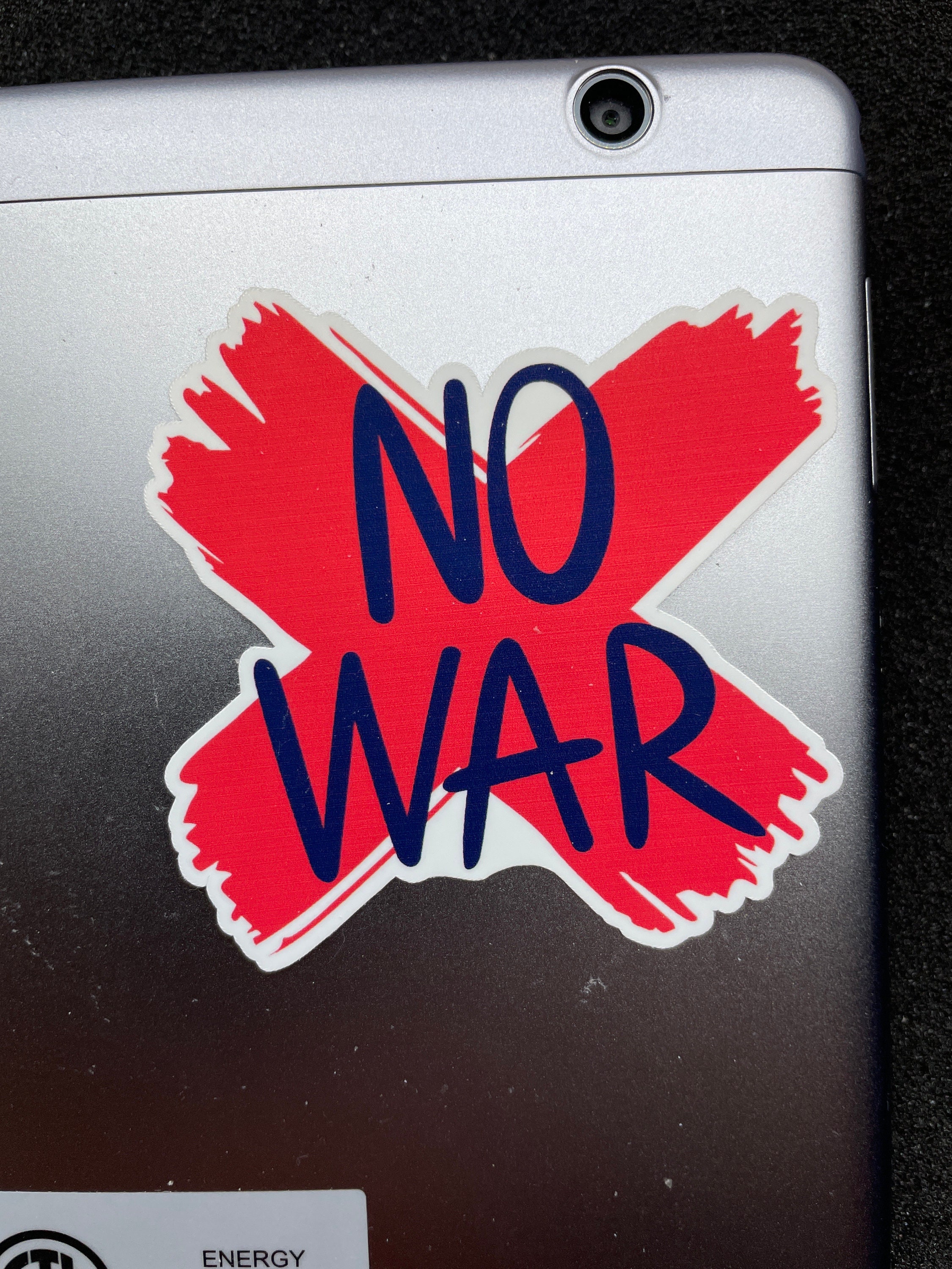 No War Red X Sticker A Resolute Stand for Peace Waterproof Sticker - Etsy