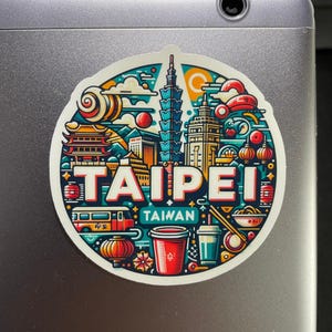 Taipei Taiwan Travel Sticker, Weatherproof Vinyl Decal - Etsy