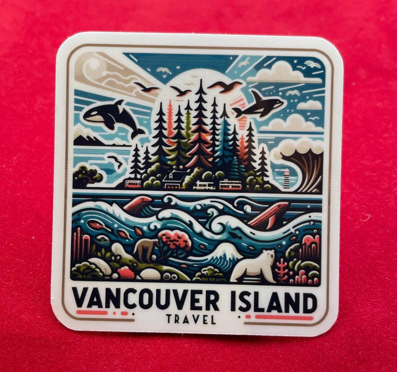 Vancouver Island, Stickers, Weatherproof Sticker, Travel Journal ...