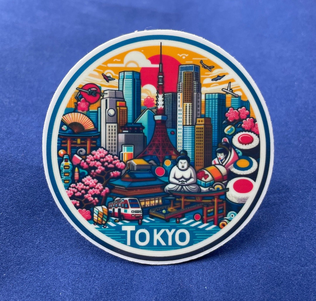 Tokyo, Stickers, Weatherproof Sticker, Travel Journal, Suitcase Sticker ...