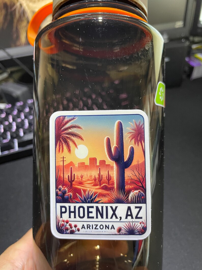 Phoenix, Arizona, Stickers, Weatherproof Sticker, Travel Journal ...