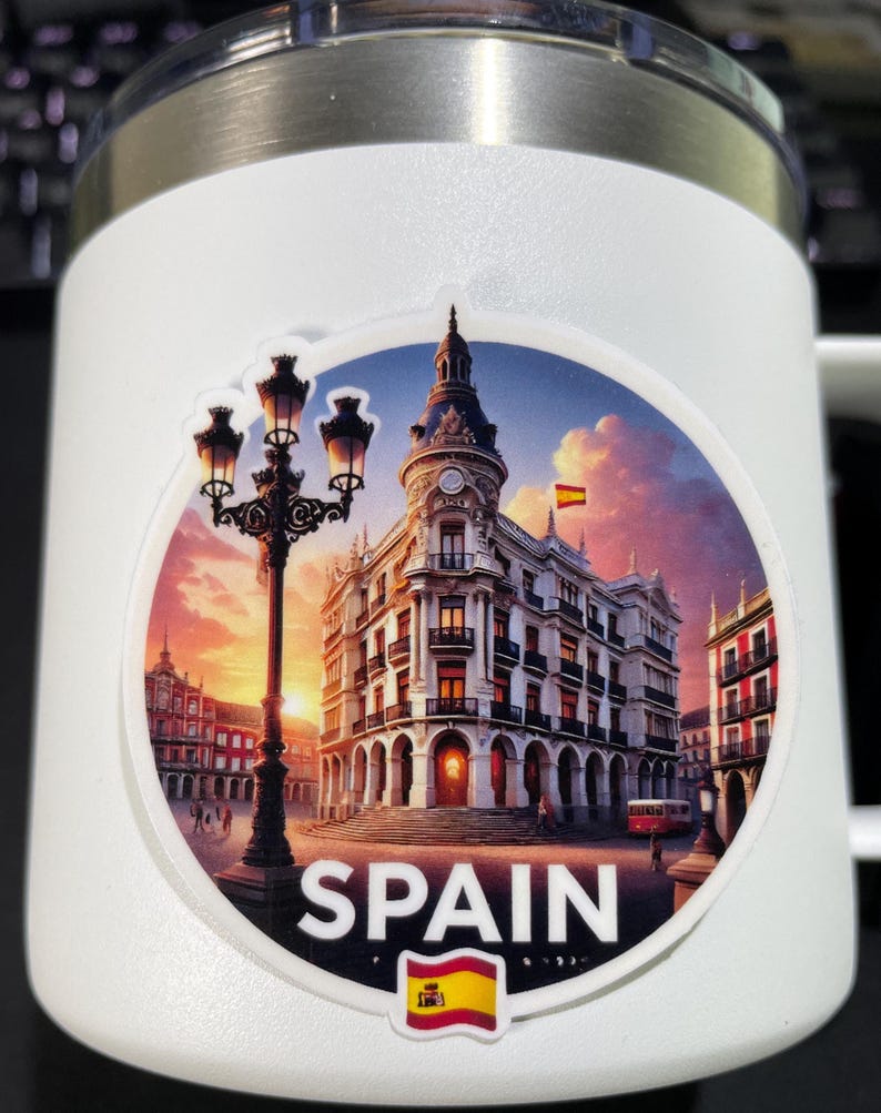 Spain, Stickers, Weatherproof Sticker, Travel Journal, Suitcase Sticker ...