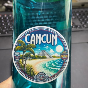 Cancun, Stickers, Weatherproof Sticker, Travel Journal, Suitcase ...
