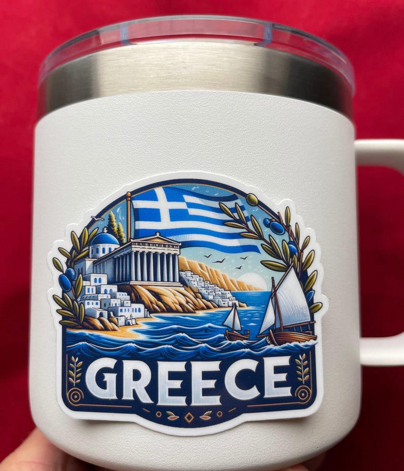 Greece | Greece Travel | Greece Sticker | Waterproof Sticker | Travel ...