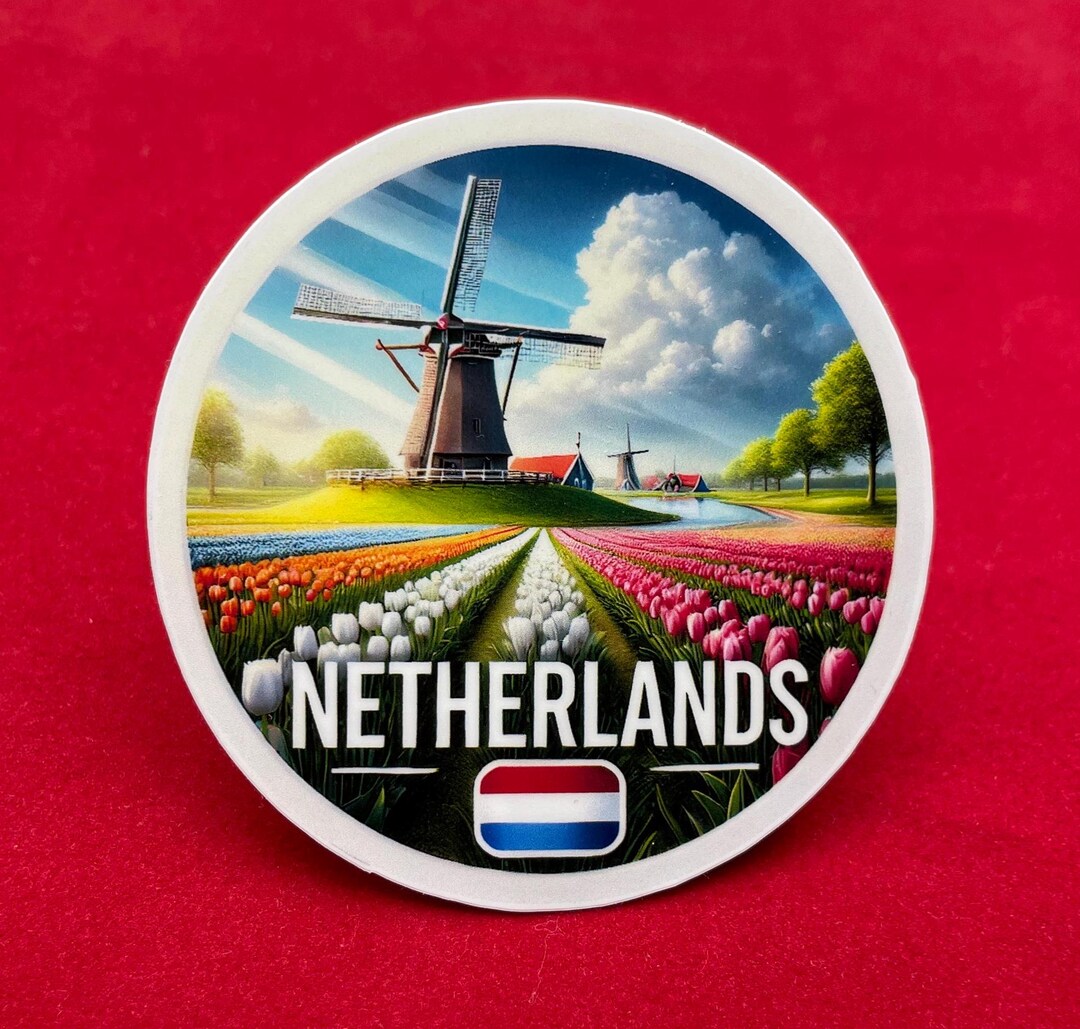 Netherlands, Stickers, Weatherproof Sticker, Travel Journal, Suitcase ...