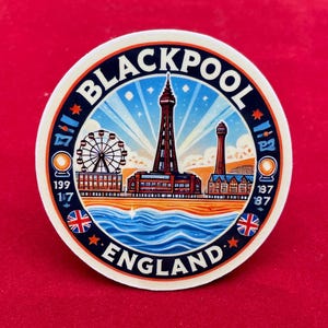 Blackpool, England, Stickers, Weatherproof Sticker, Travel Journal ...