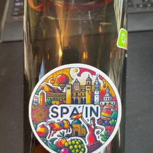 Spain, Stickers, Weatherproof Sticker, Travel Journal, Suitcase Sticker ...