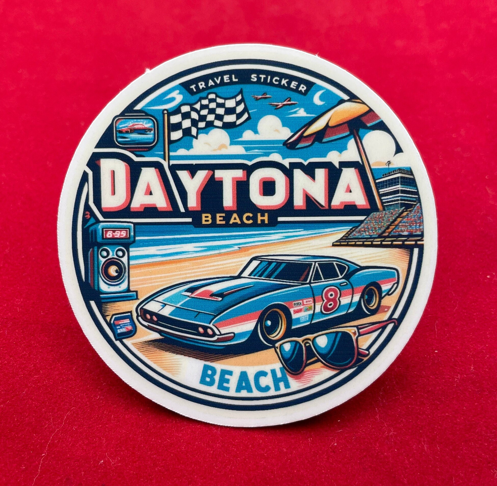 Daytona Beach, Stickers, Weatherproof Sticker, Travel Journal, Suitcase ...