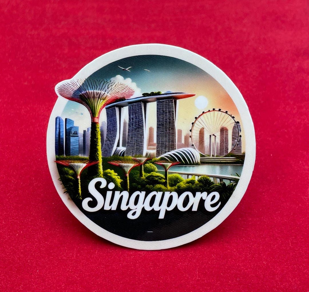 Singapore, Stickers, Waterproof Sticker, Travel Journal, Suitcase ...