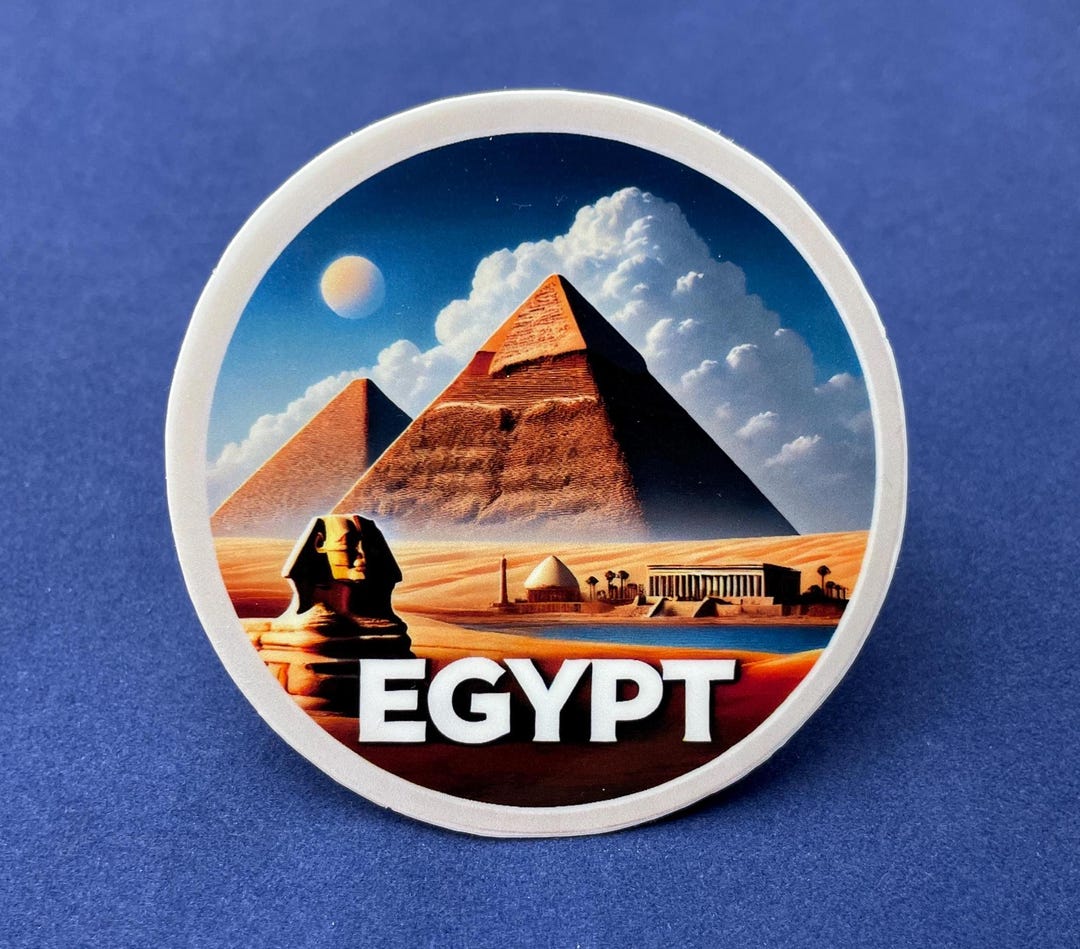 Egypt, Stickers, Weatherproof Sticker, Travel Journal, Suitcase Sticker ...