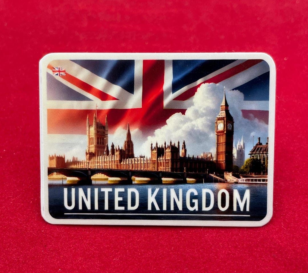 United Kingdom, Stickers, Weatherproof Sticker, Travel Journal ...