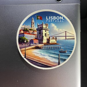 Lisbon, Portugal, Stickers, Weatherproof Sticker, Travel Journal ...