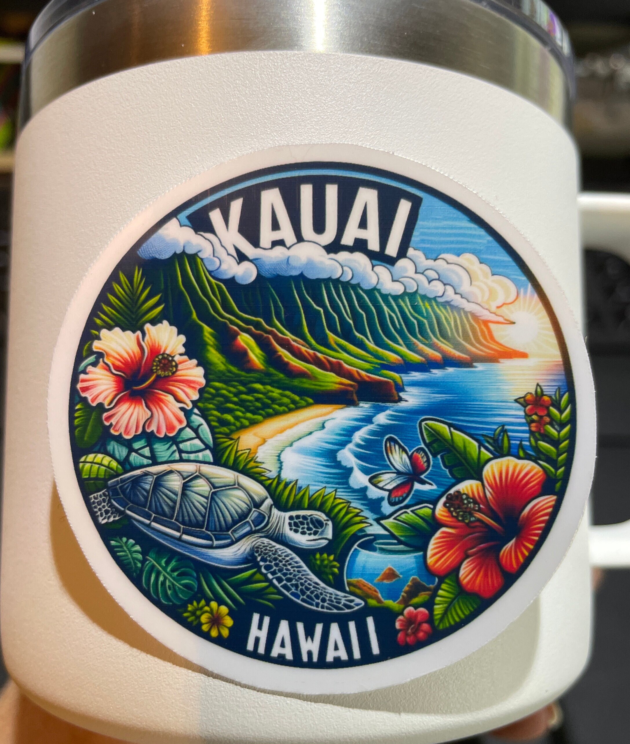 Kauai,hawaii, Stickers, Weatherproof Sticker, Travel Journal, Suitcase ...