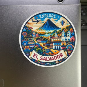 El Salvador, Stickers, Weatherproof Sticker, Travel Journal, Suitcase ...