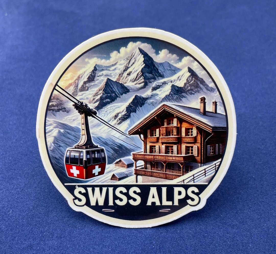 Swiss Alps, Stickers, Weatherproof Sticker, Travel Journal, Suitcase ...