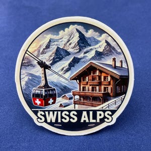 Swiss Alps, Stickers, Weatherproof Sticker, Travel Journal, Suitcase ...
