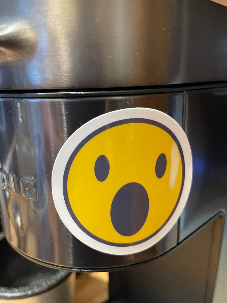 Emoji Emoji Sticker Shocked Face Surprised Emoji Sticker Waterproof ...