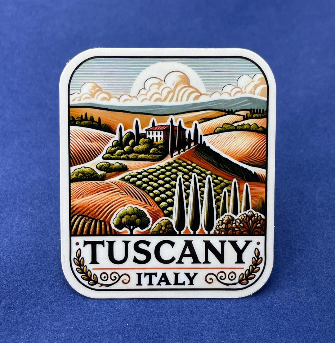 Tuscany, Italy, Stickers, Weatherproof Sticker, Travel Journal ...