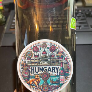 Hungary, Stickers, Weatherproof Sticker, Travel Journal, Suitcase Sticker, Luggage Stickers, Die ...