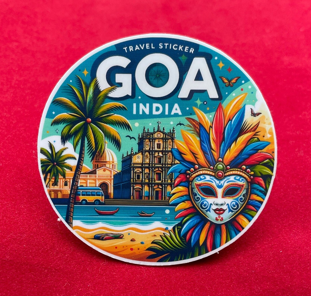Goa, India, Stickers, Weatherproof Sticker, Travel Journal, Suitcase ...