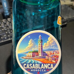 Casablanca, Morocco, Stickers, Weatherproof Sticker, Travel Journal ...