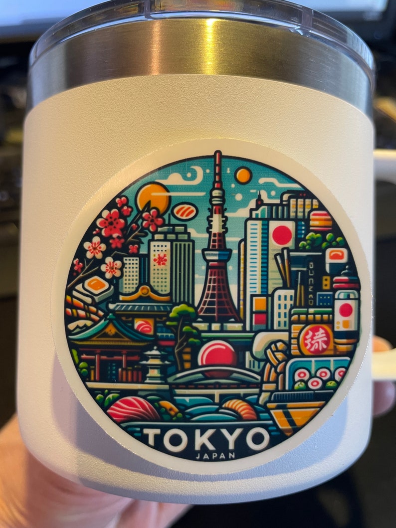 Tokyo, Stickers, Weatherproof Sticker, Travel Journal, Suitcase Sticker ...